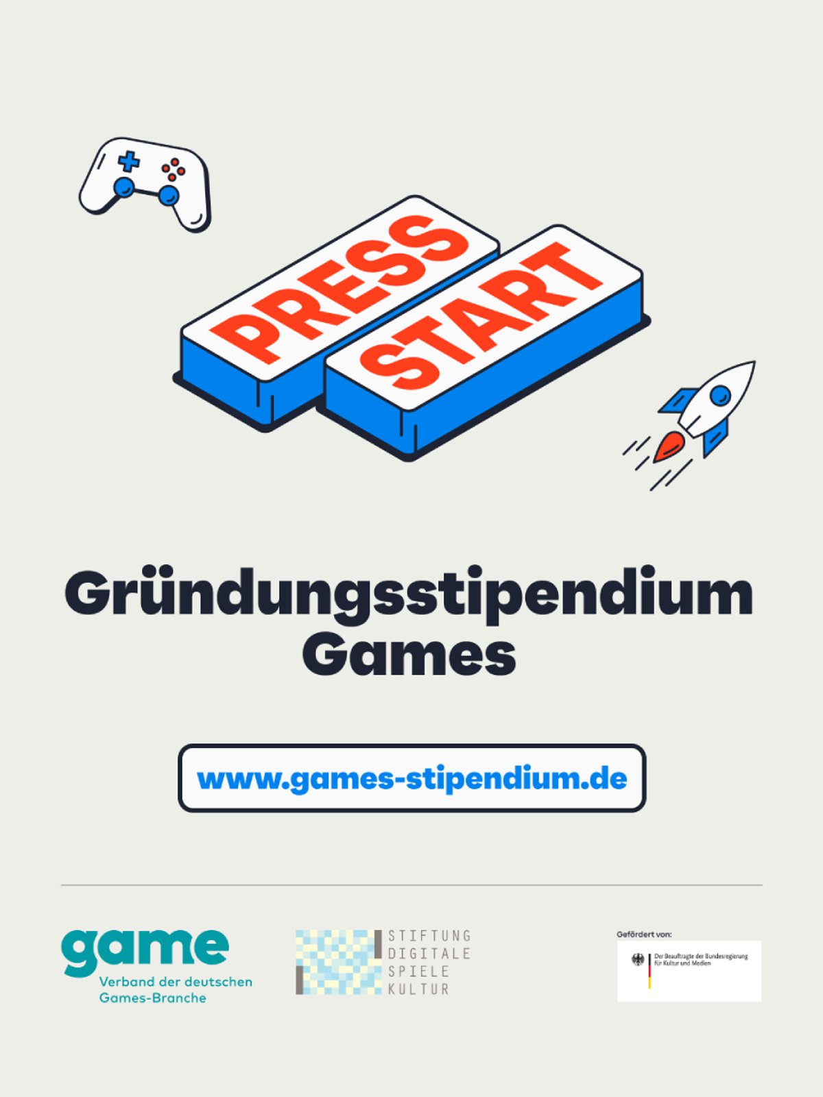 Press Start: Games Founding Grant | Now on gamescom!